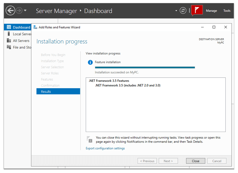 Error Installing Microsoft .Net Framework 3.5 SQL Server