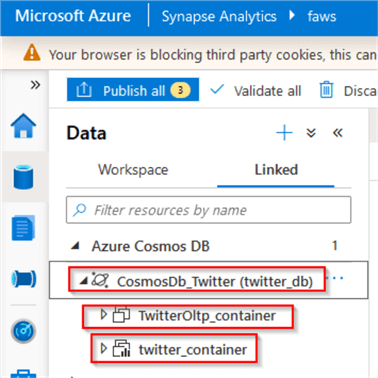 Analyze real-time data streams Azure Synapse Analytics and Cosmos DB