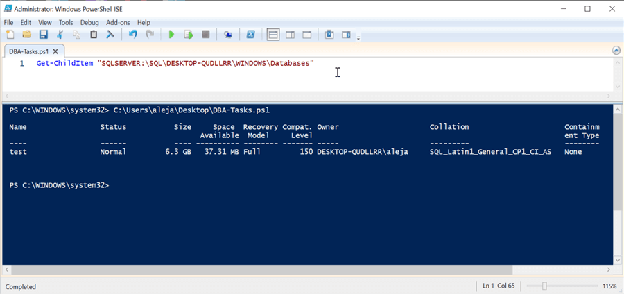 PowerShell Script for SQL Server Instance Details, Create Backup, Jobs