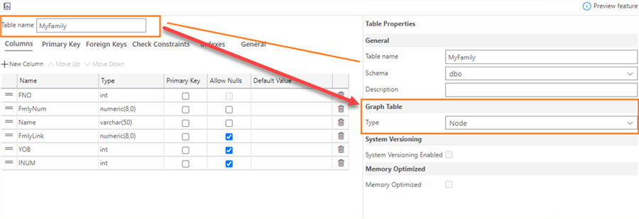 Build Graph Node and Edge Tables using Azure Data Studio