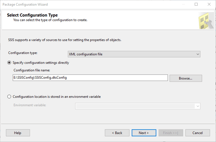 Ssis External Configuration File To Dynamically Update Package