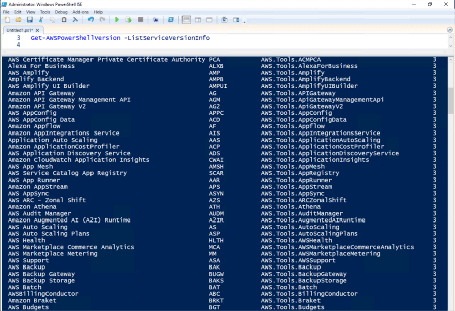 AWS Tools for PowerShell to Administer Virtual Machines