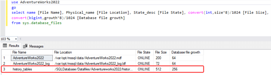 SQL Server on Linux Database File Management - Add, Modify or Move
