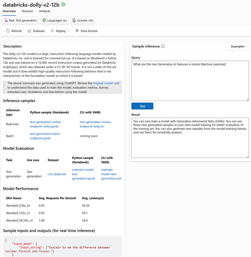 Azure Machine Learning (AML) Gen AI Model Catalog and Prompt Flow