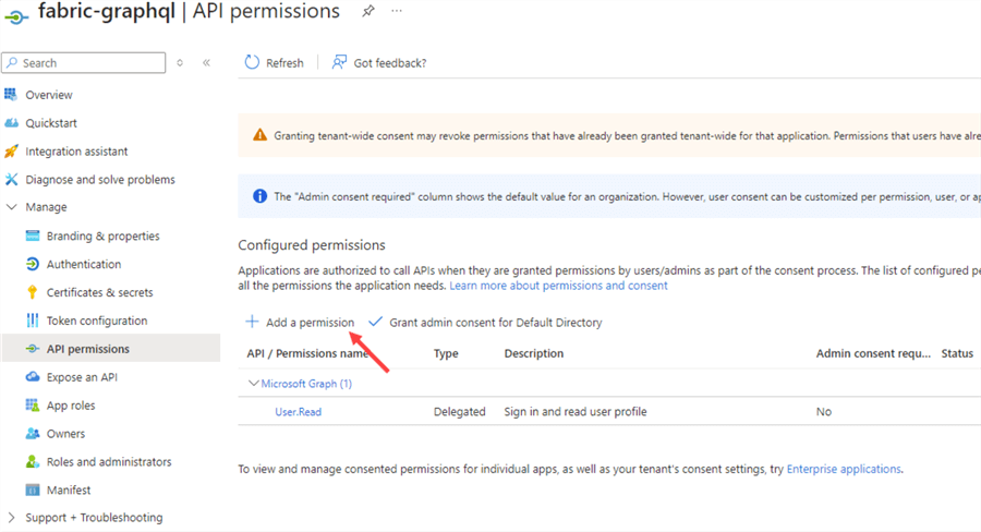 Query Microsoft Fabric Graphql Api From An External App